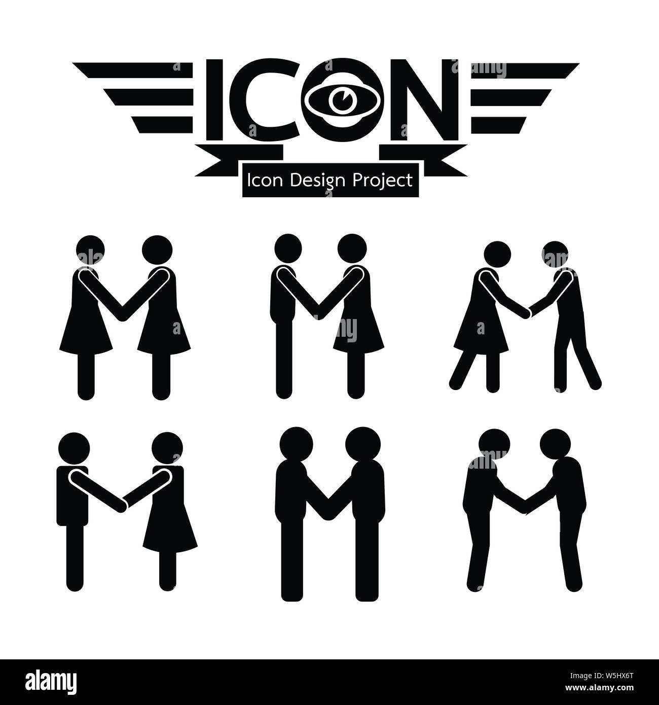 Man Handshake Icon Stock Vector Image & Art - Alamy