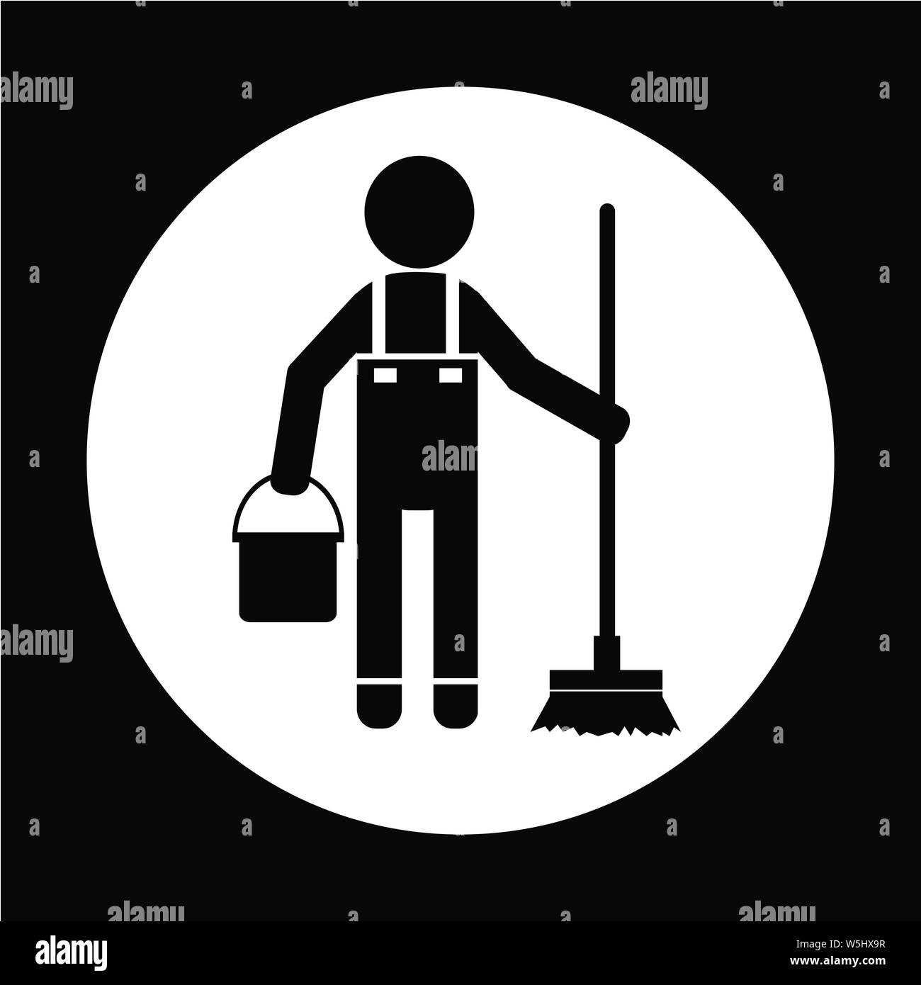 Cleaner Man icon Stock Vector Image & Art - Alamy