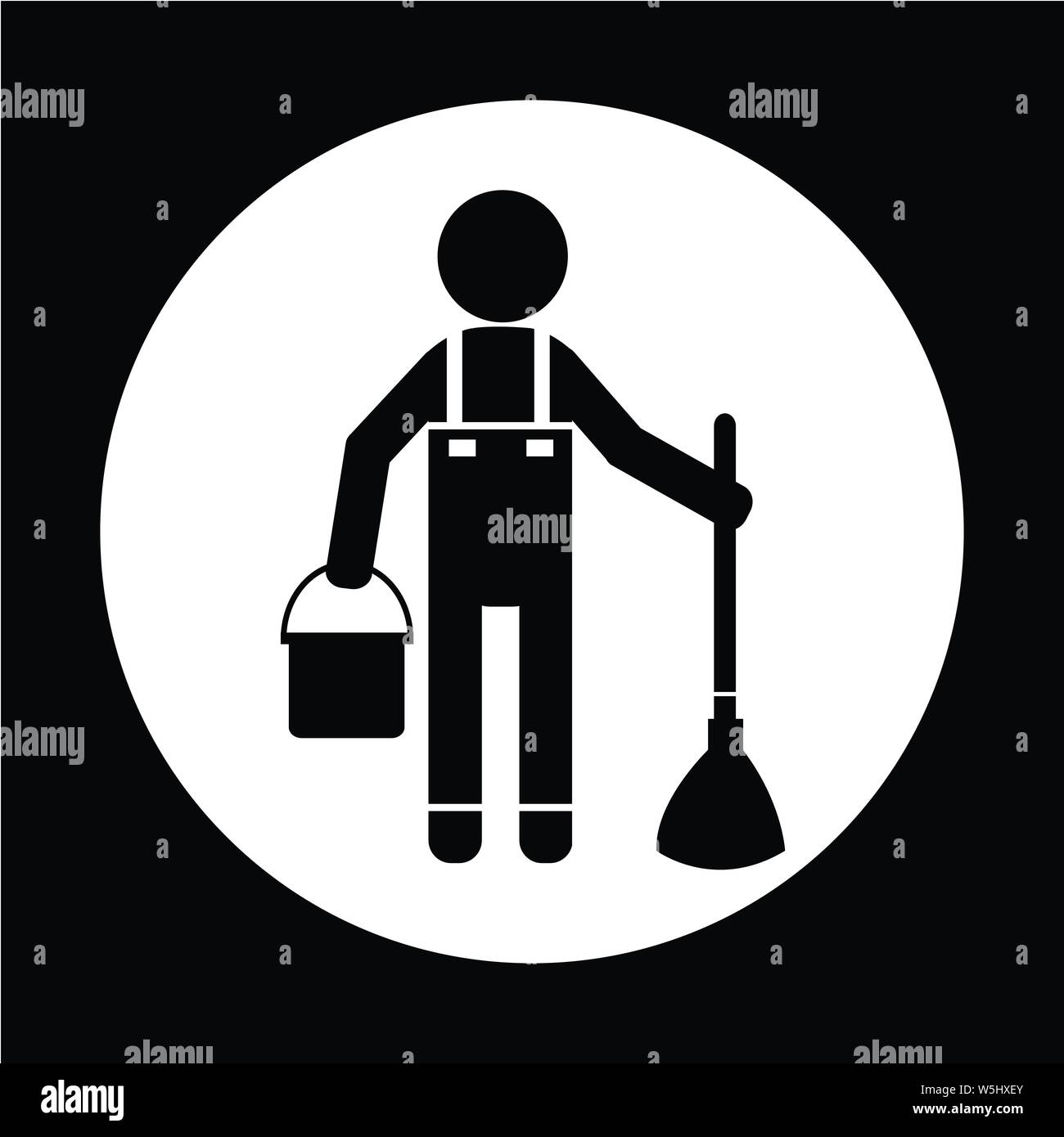Cleaner Man icon Stock Vector Image & Art - Alamy