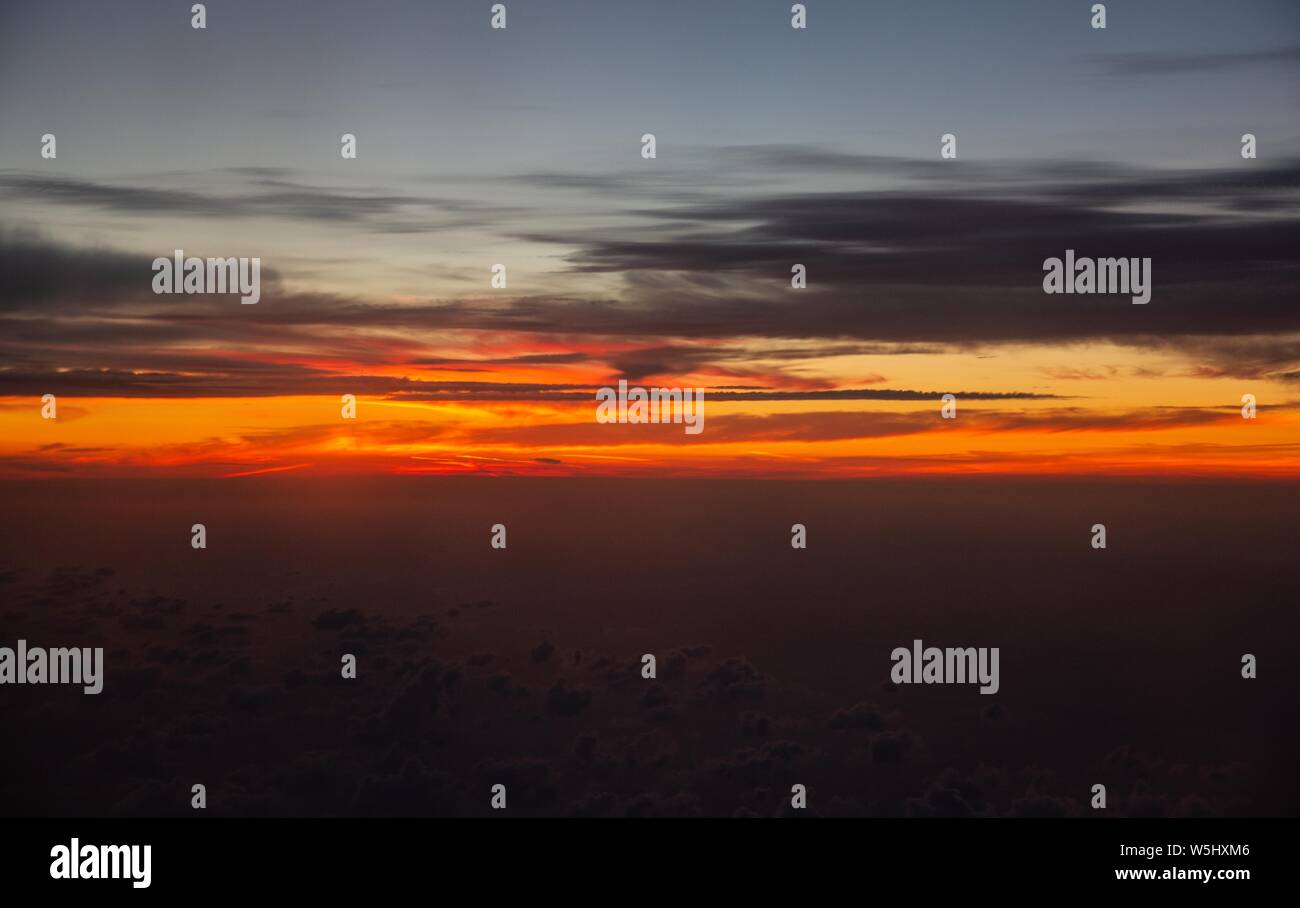 Aerial view on sunset shot hi-res stock photography and images - Alamy