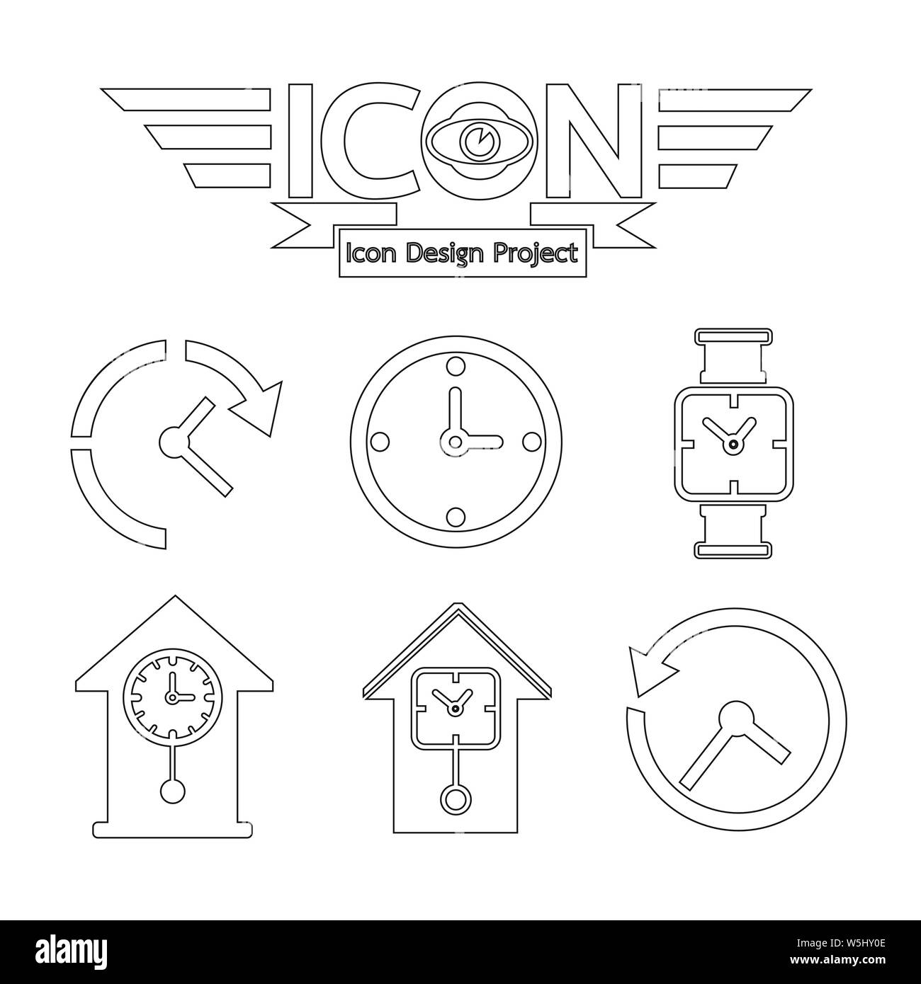 Time Clock icon Stock Vector Image & Art - Alamy