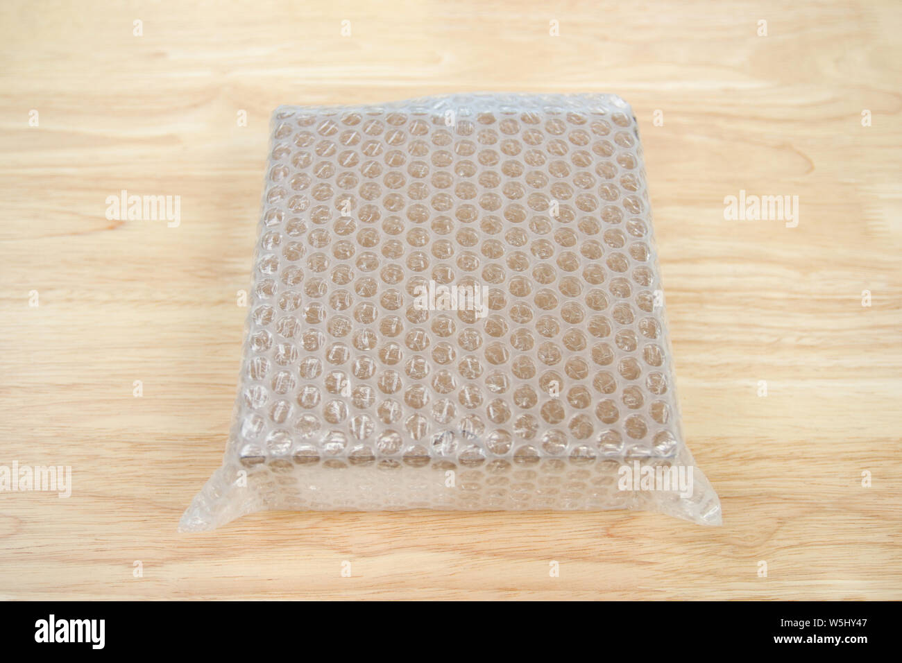 Bubbles covering the box by bubble wrap for protection product cracked ...