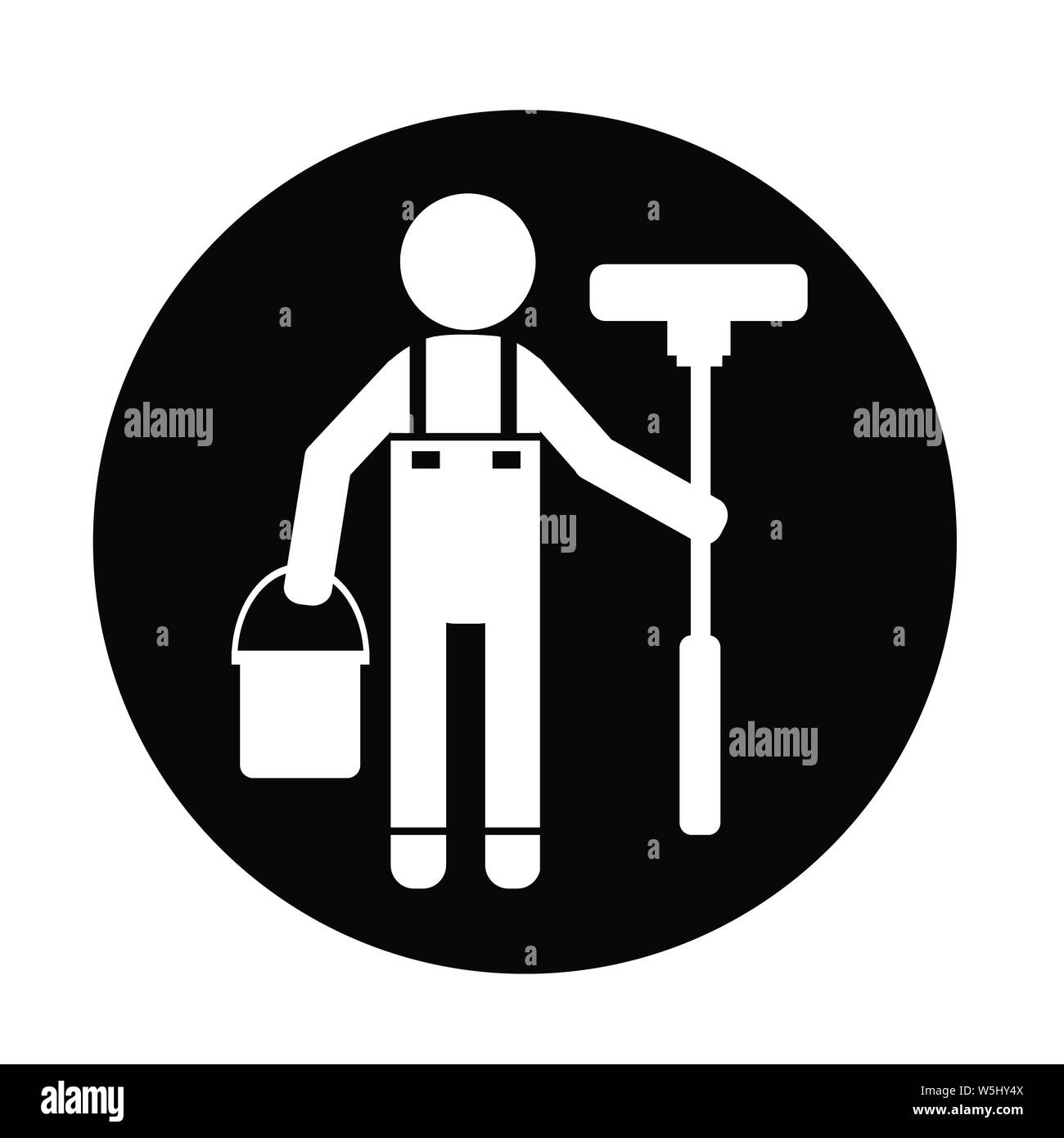 Cleaner Man icon Stock Vector Image & Art - Alamy