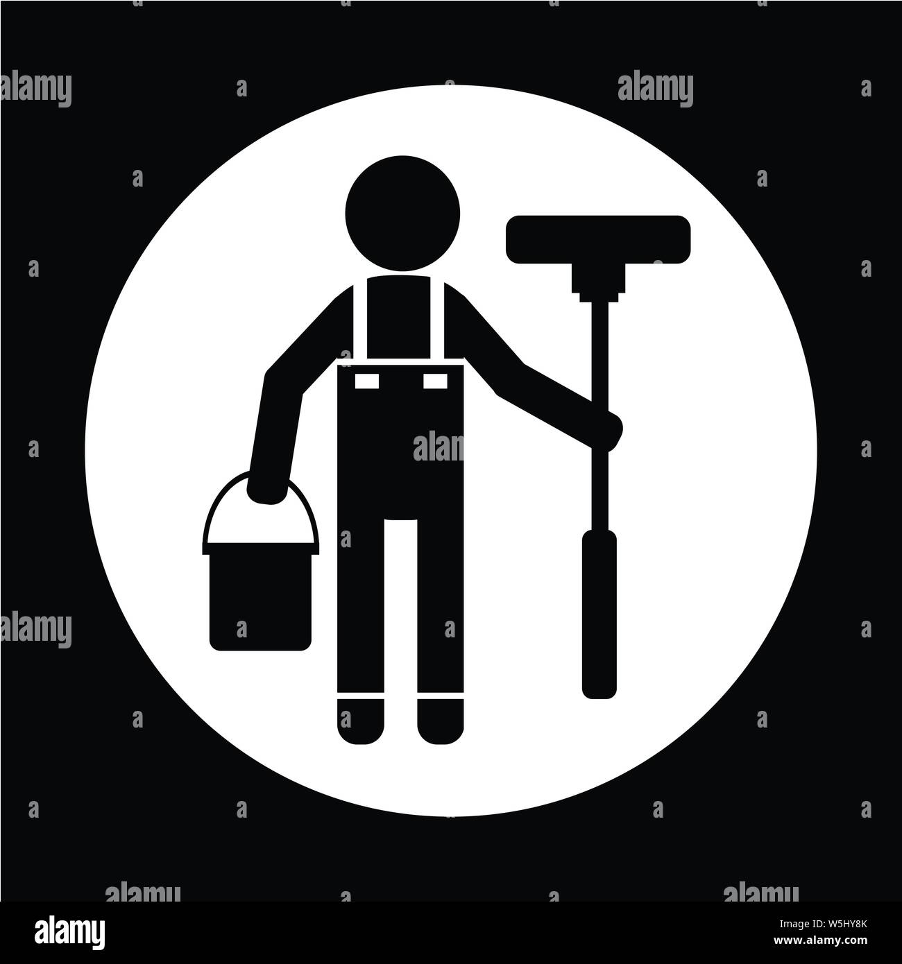 Cleaner Man icon Stock Vector Image & Art - Alamy