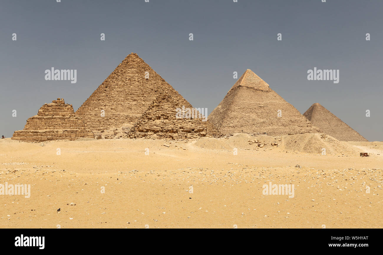 Giza Pyramid Complex in Cairo City, Egypt Stock Photo - Alamy