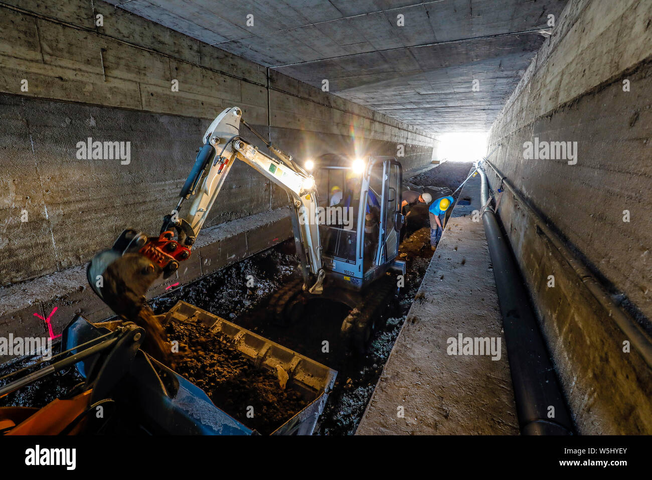 Has been transformed into a near natural body of water hi-res stock ...