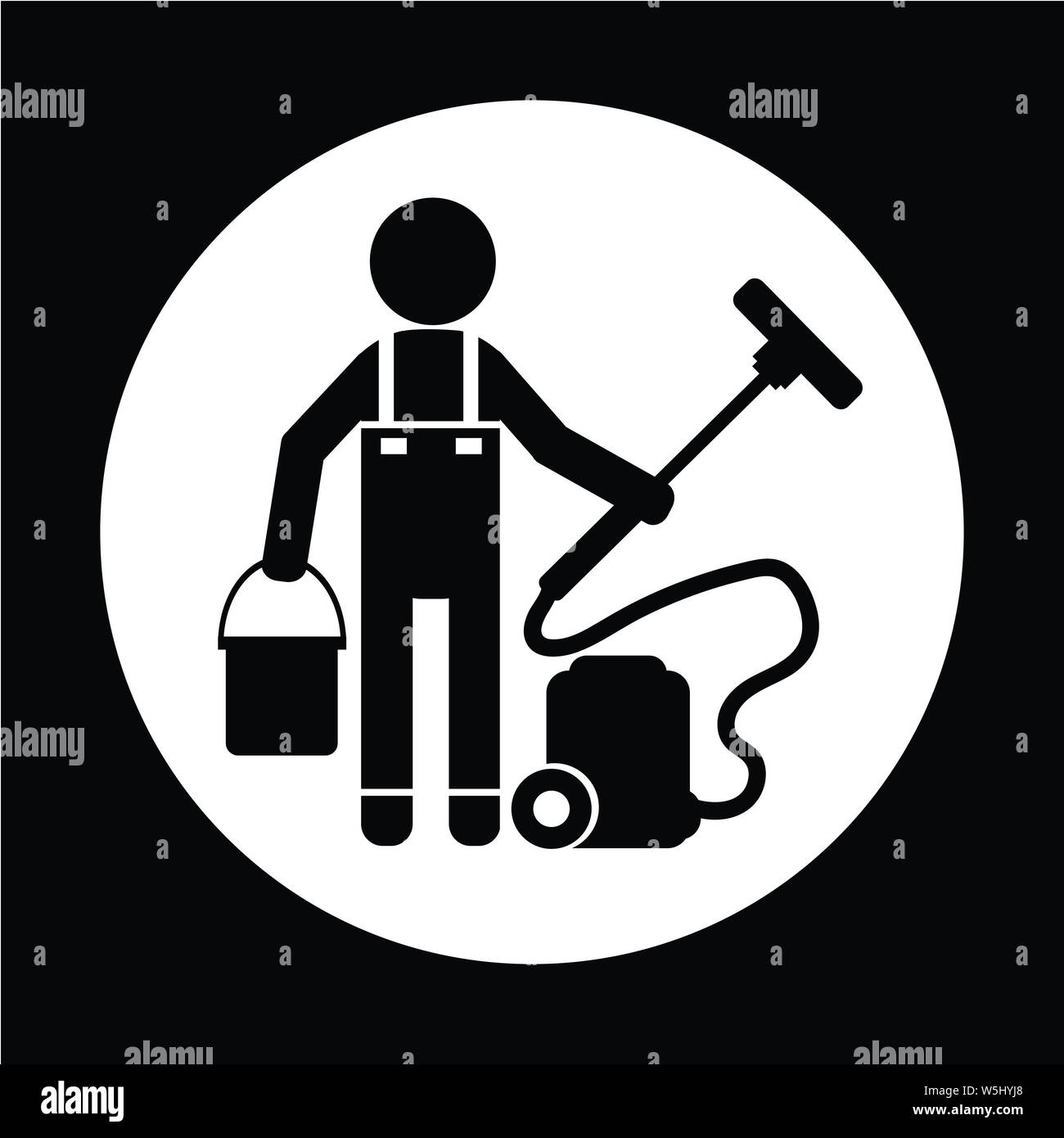 Cleaner Man icon Stock Vector Image & Art - Alamy