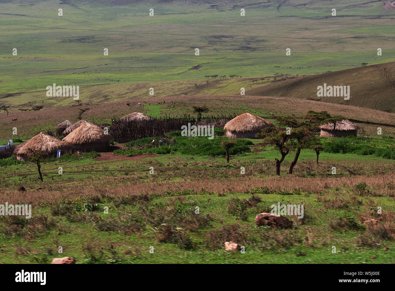 Village of Masai in Tanzania, Africa Stock Photo - Alamy
