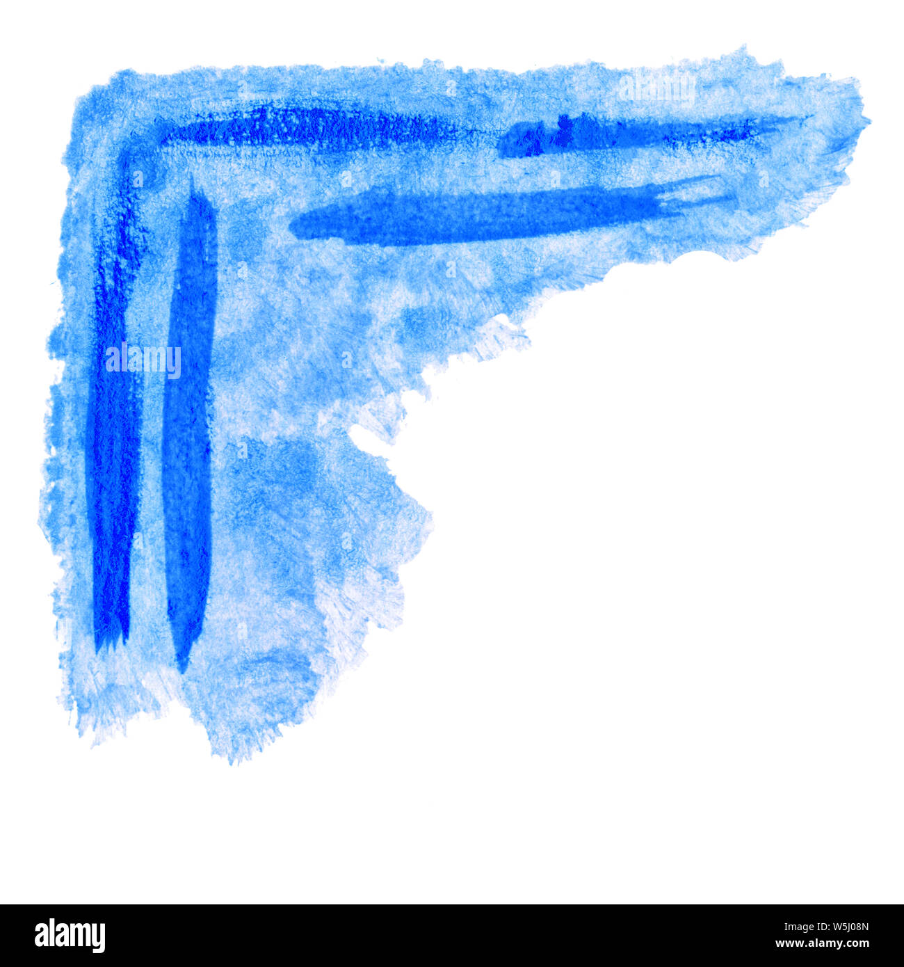 Abstract blue ink spot textured background. Modern design watercolor ...