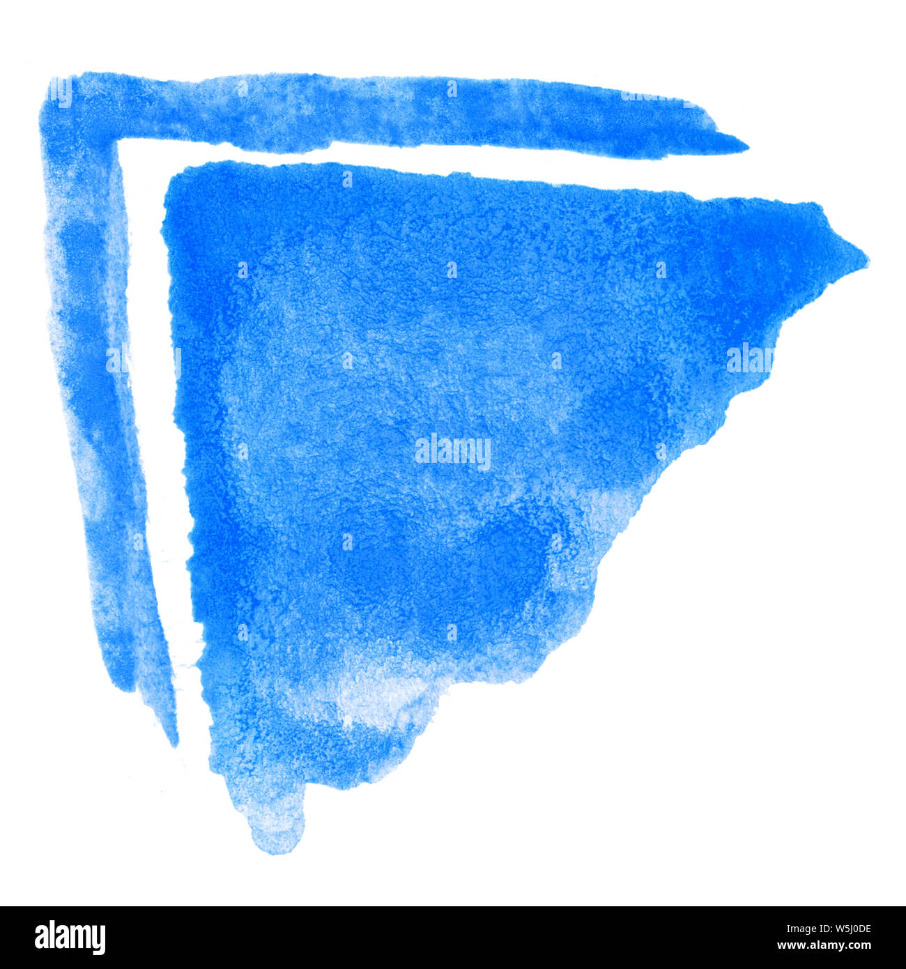 Abstract blue ink spot textured background. Modern design watercolor ...