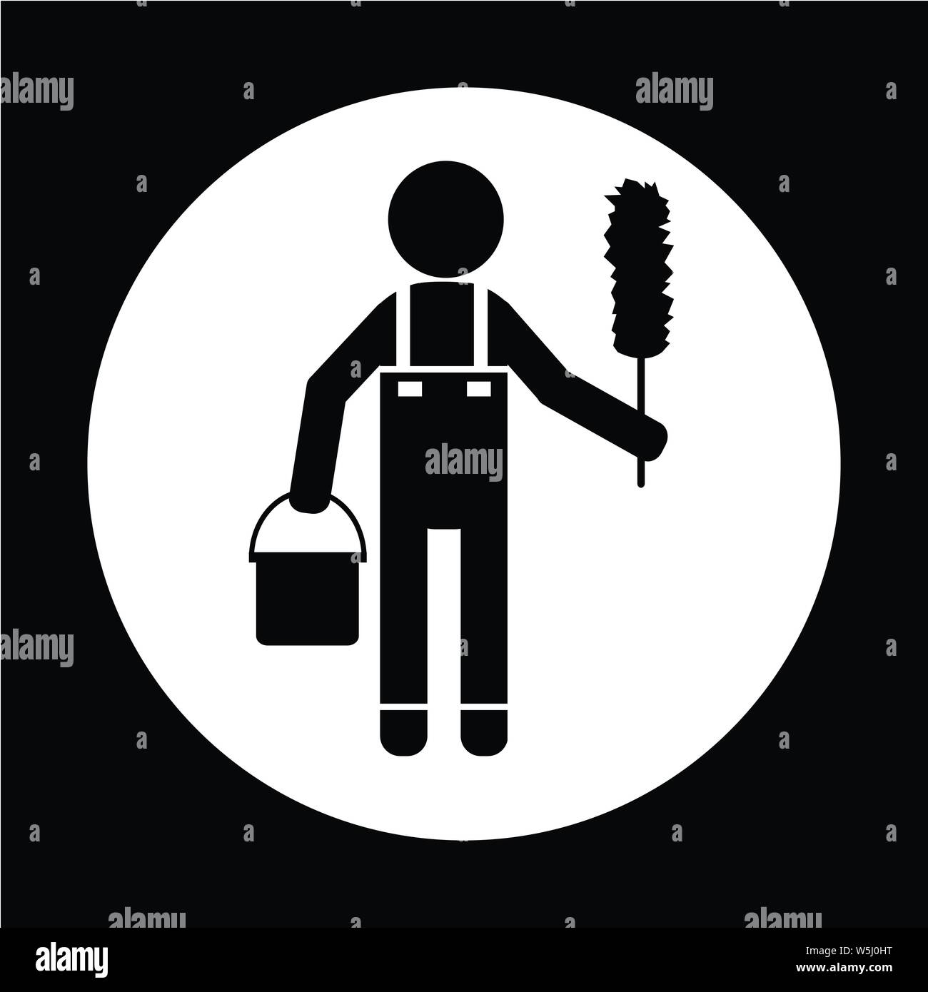 Cleaner Man icon Stock Vector Image & Art - Alamy