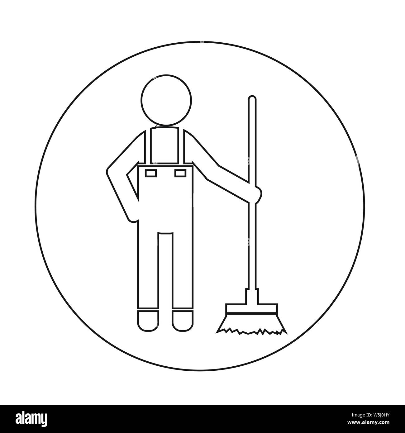 Cleaner Man icon Stock Vector Image & Art - Alamy