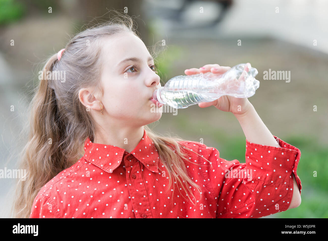 Healthy habits. Healthy and hydrated. Girl care about health and water ...