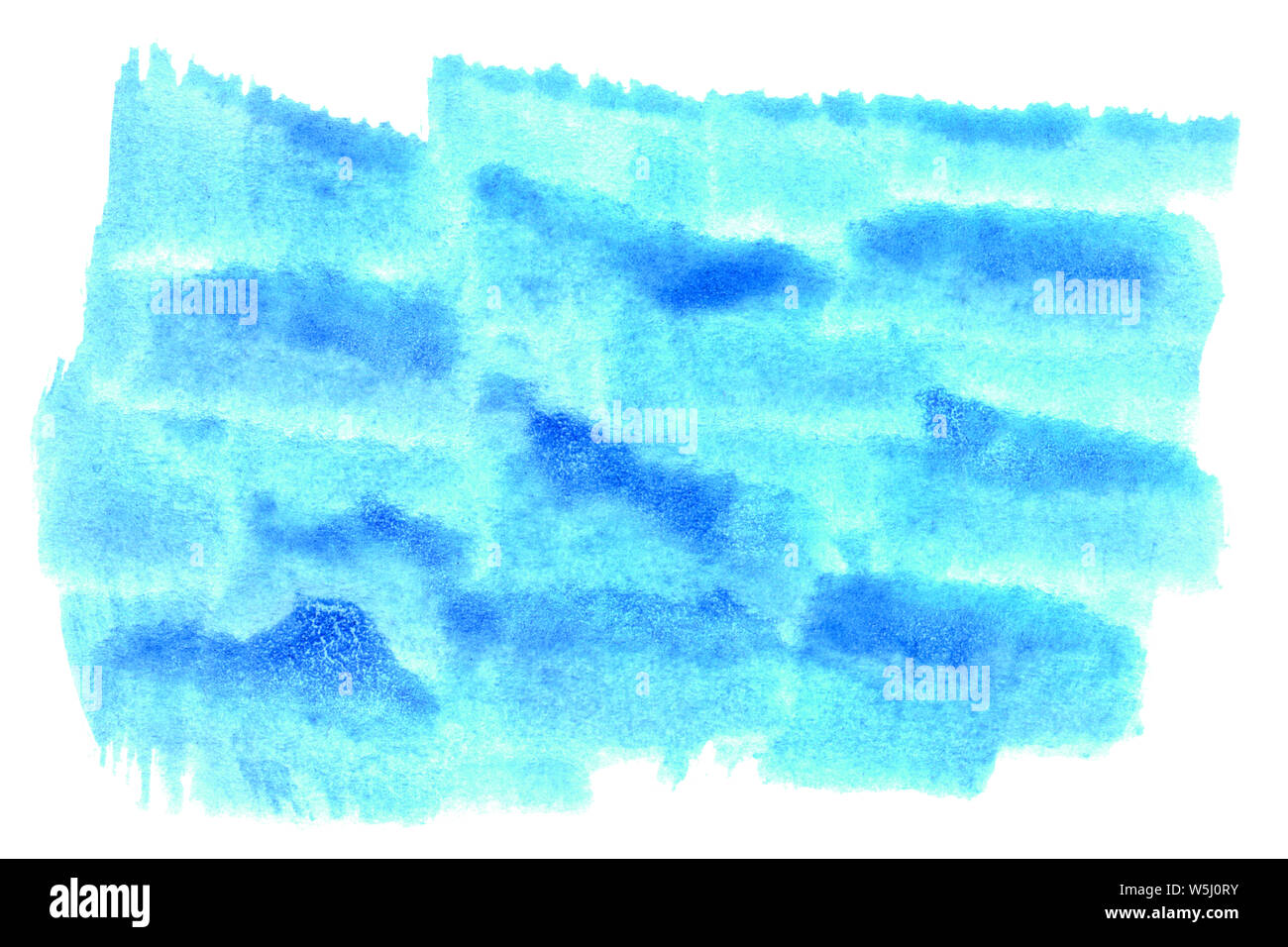 Abstract blue ink spot textured background. Modern design watercolor ...