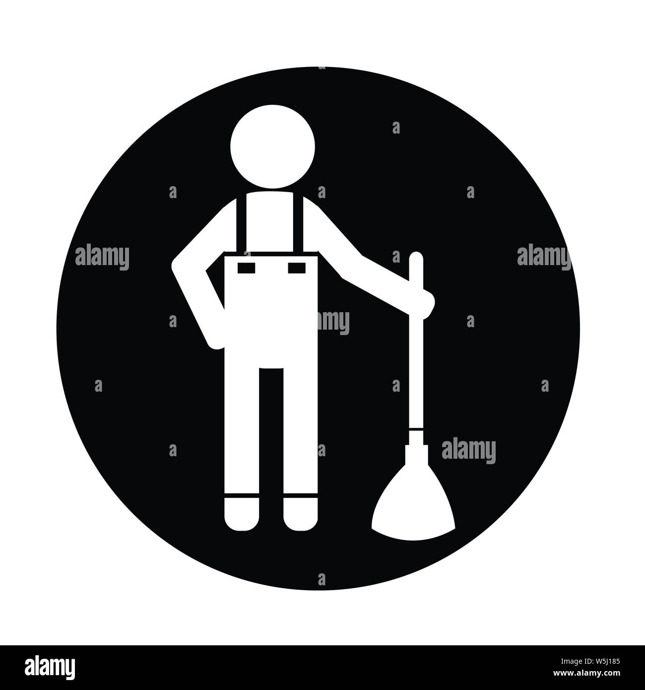 Cleaner Man icon Stock Vector Image & Art - Alamy