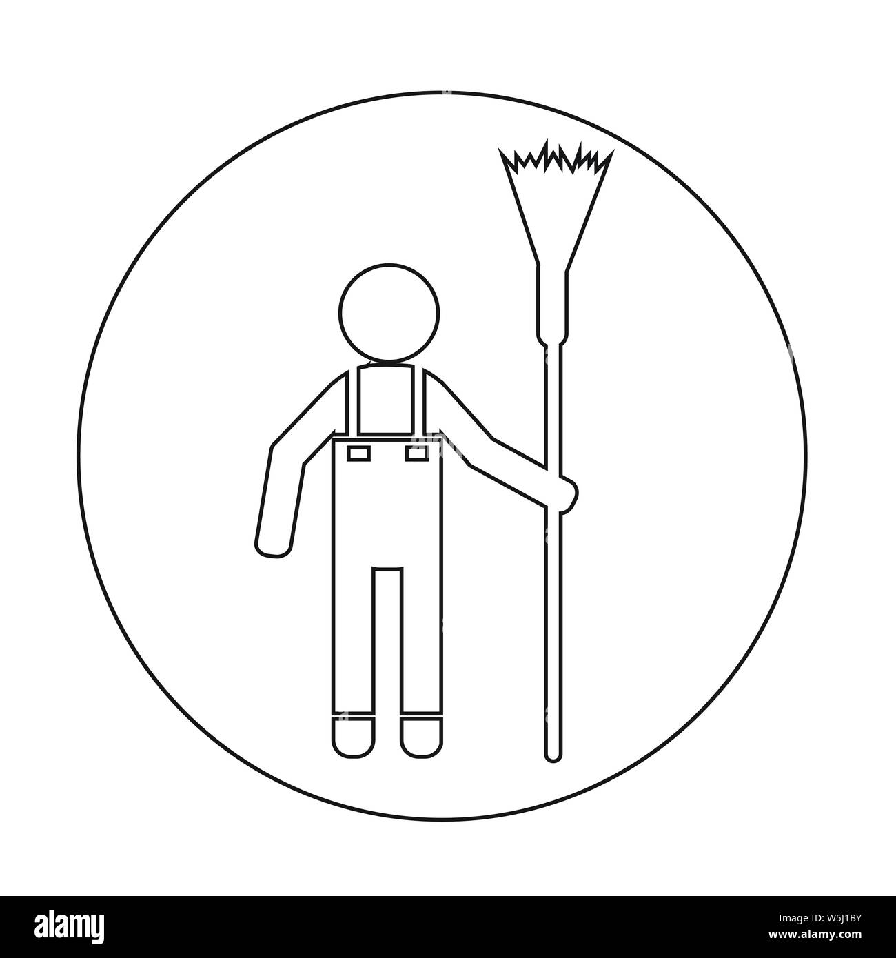 Cleaner Man icon Stock Vector Image & Art - Alamy