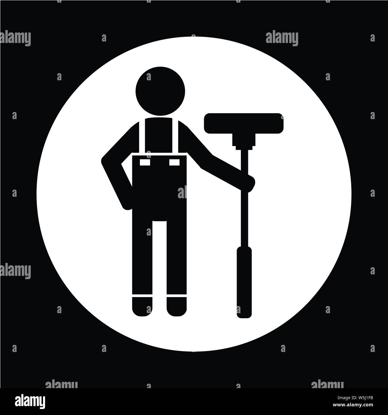 Cleaner Man icon Stock Vector Image & Art - Alamy