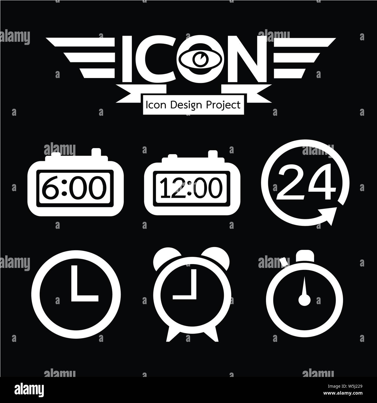 Time Clock icon Stock Vector Image & Art - Alamy