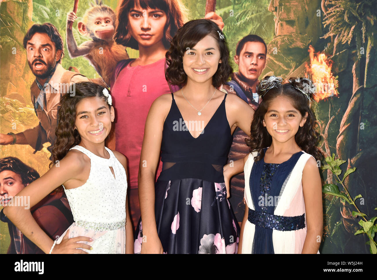 LOS ANGELES, CA - JULY 28: (L-R) Giselle Gem, Evangeline Gem and ...