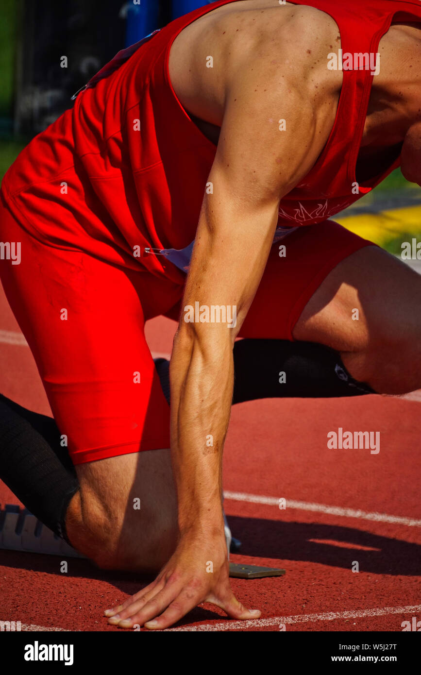 Athlete track legs hi-res stock photography and images - Alamy