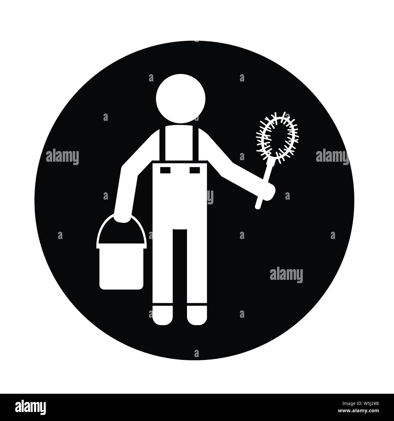 Cleaner Man icon Stock Vector Image & Art - Alamy