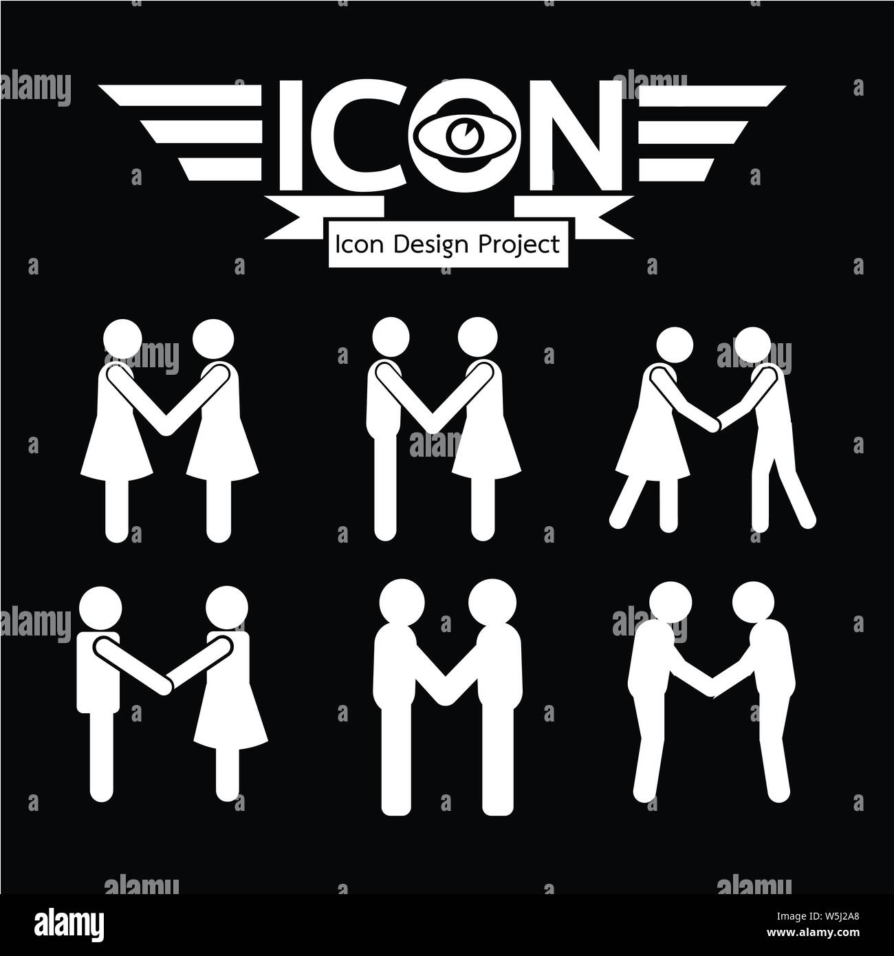 Man Handshake Icon Stock Vector Image & Art - Alamy