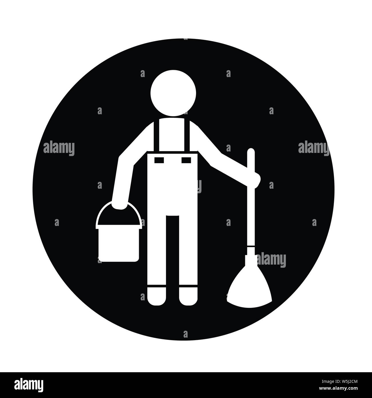 Cleaner Man icon Stock Vector Image & Art - Alamy