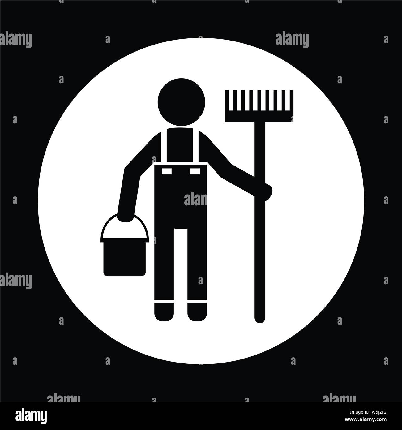 Cleaner Man icon Stock Vector Image & Art - Alamy