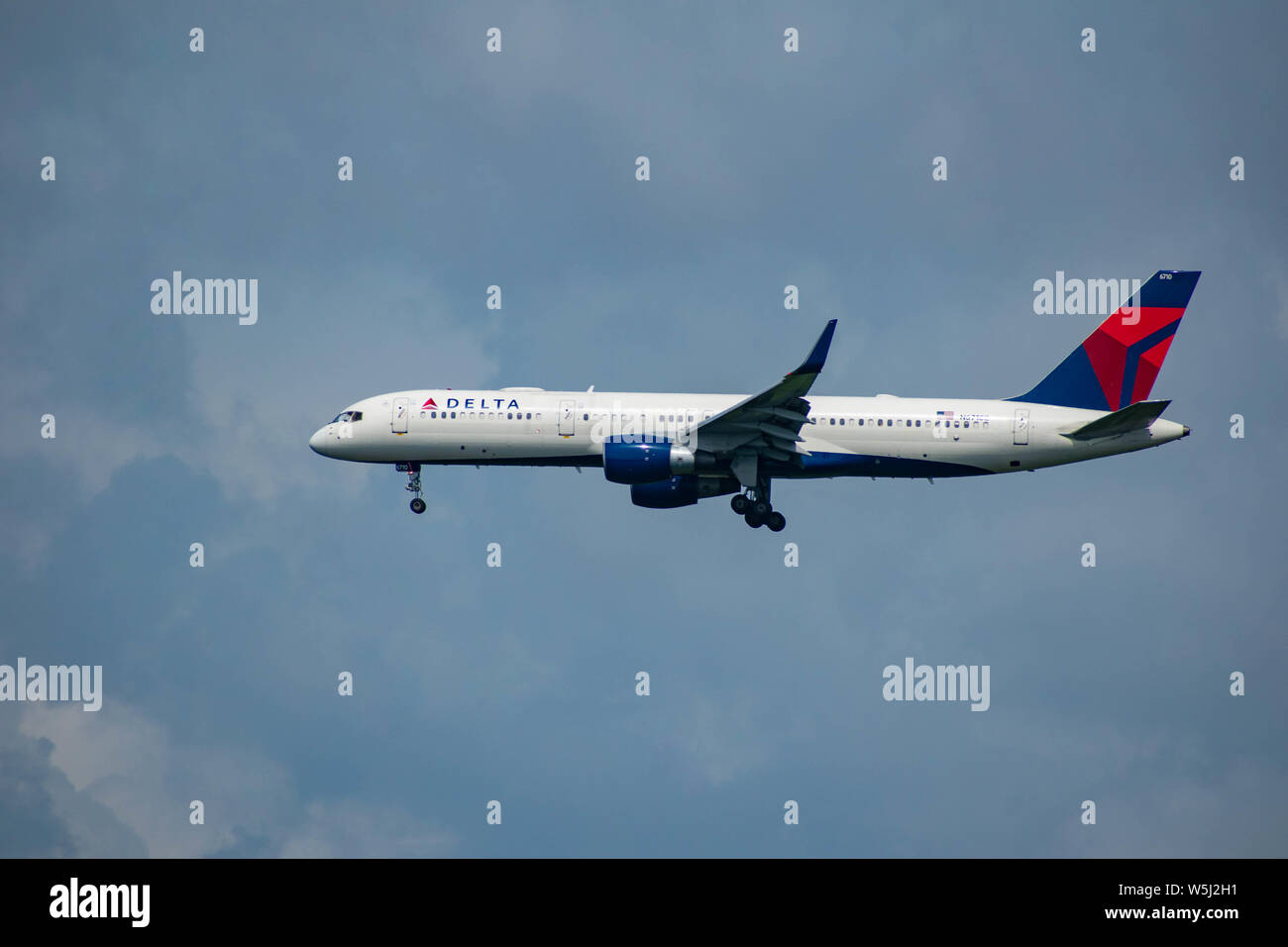 Florida. July 09, 2019 . Delta Airlines arriving to Orlando ...