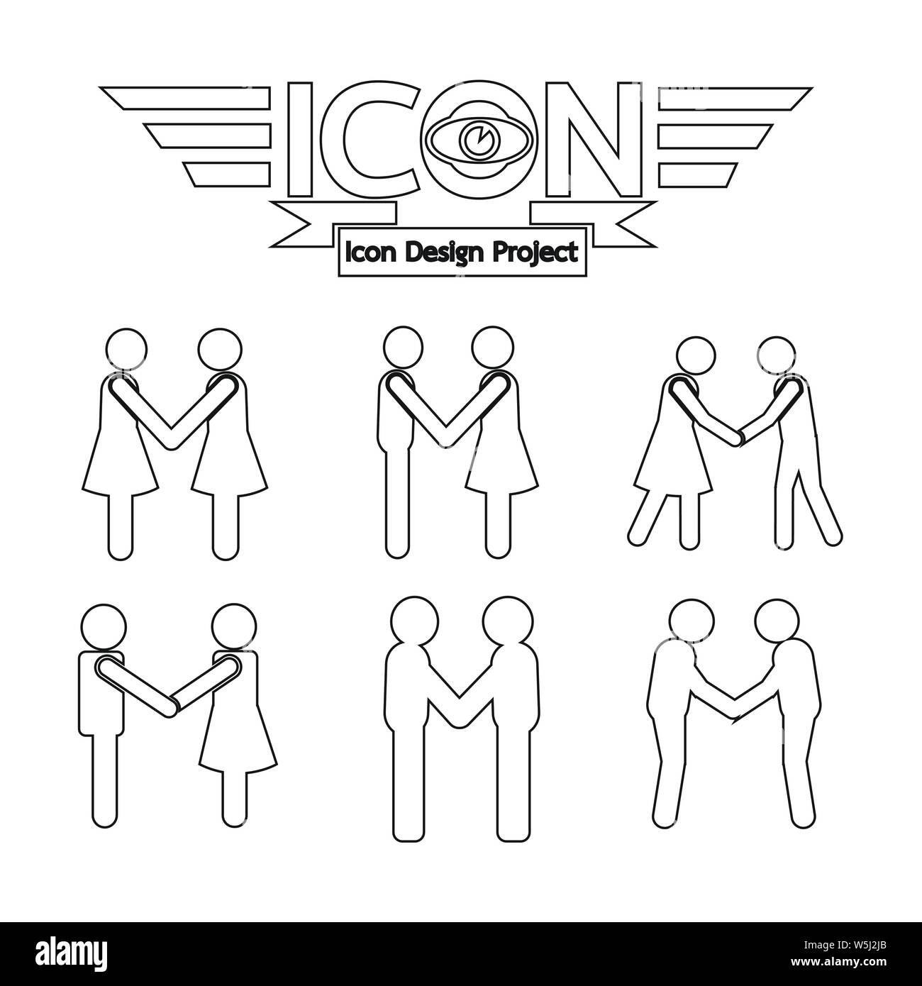 Man Handshake Icon Stock Vector Image & Art - Alamy
