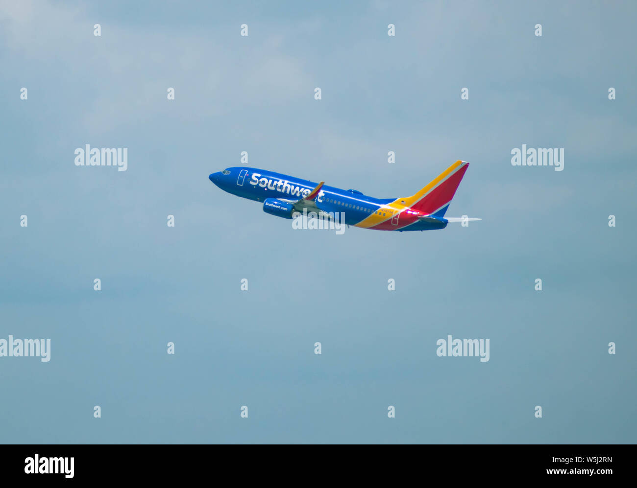Orlando, Florida. July 09, 2019 . Southwest aircraft taking off at ...