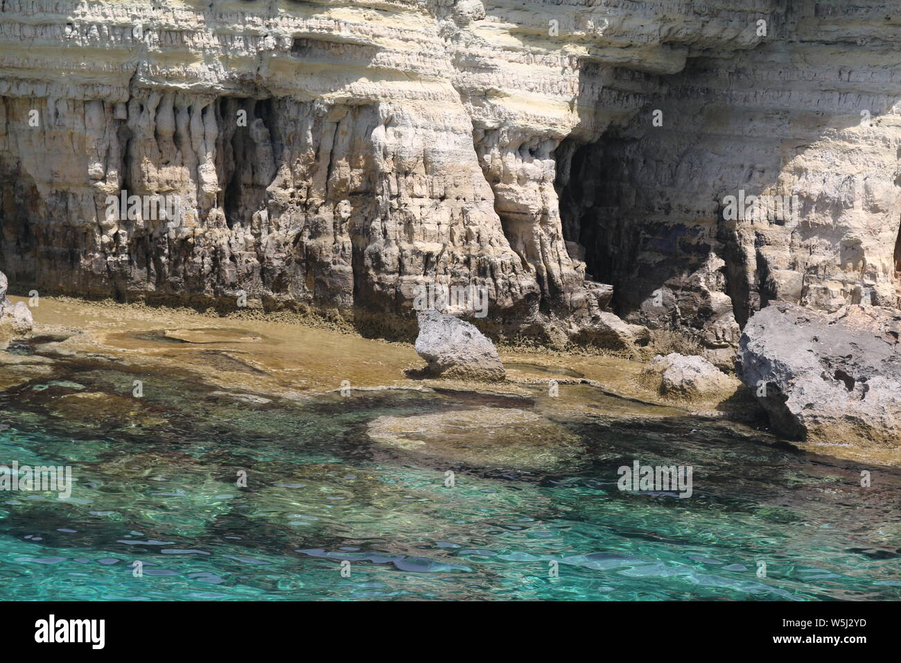 sea caves cyprus Stock Photo - Alamy