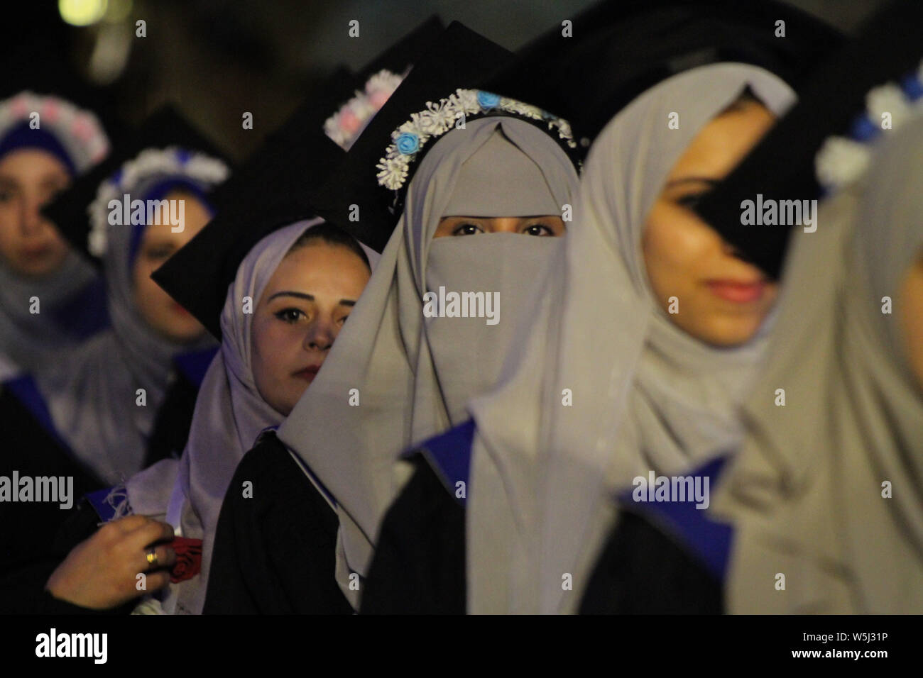 July 28, 2019: Gaza, Palestine. 29 July 2019. The University College of ...