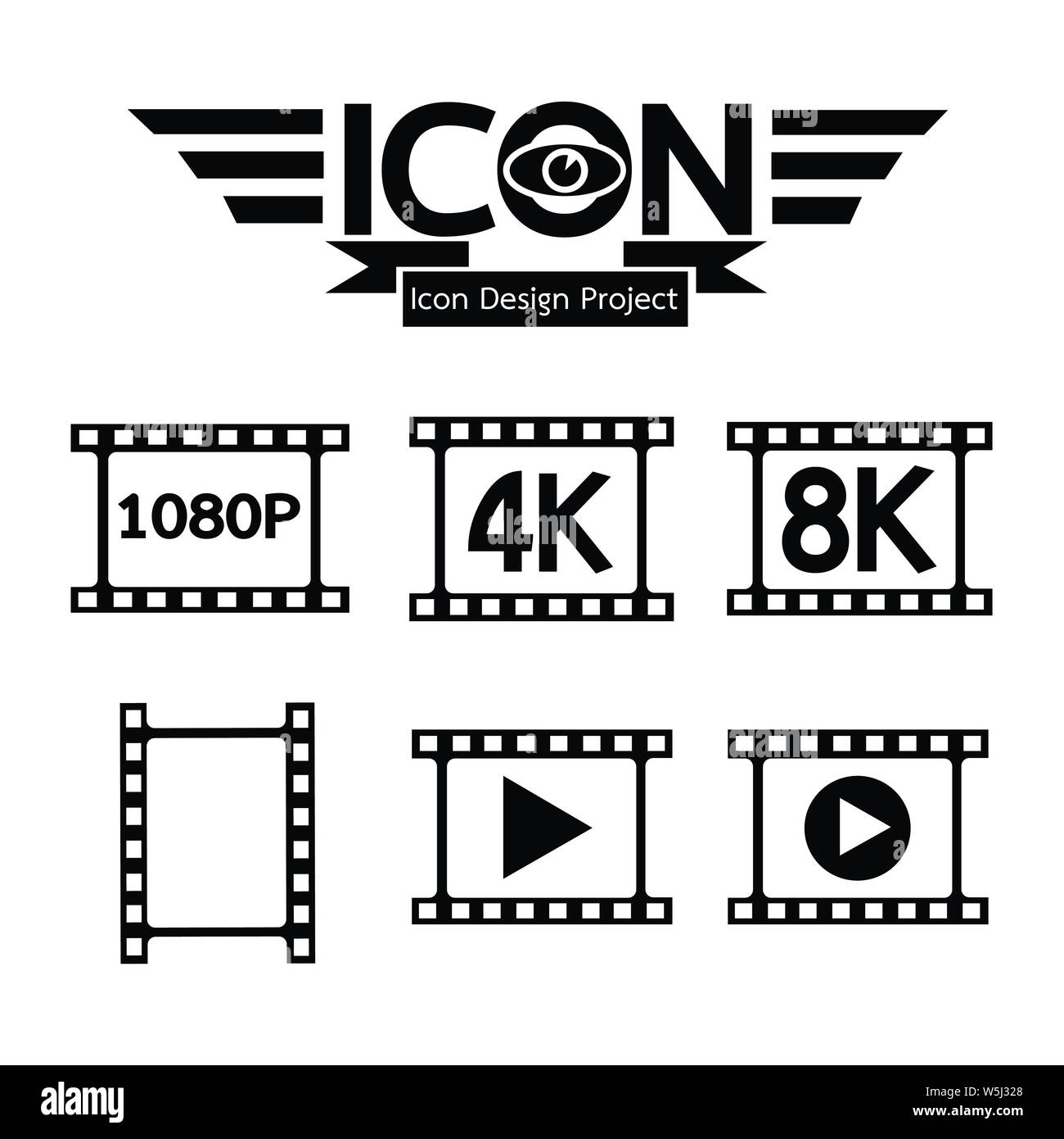 film strip icon Stock Vector Image & Art - Alamy