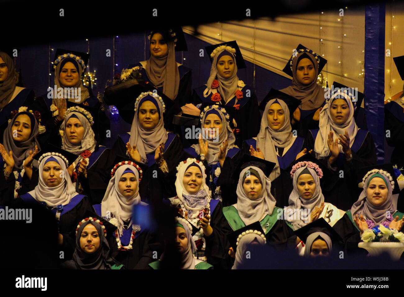 July 28, 2019: Gaza, Palestine. 29 July 2019. The University College of ...