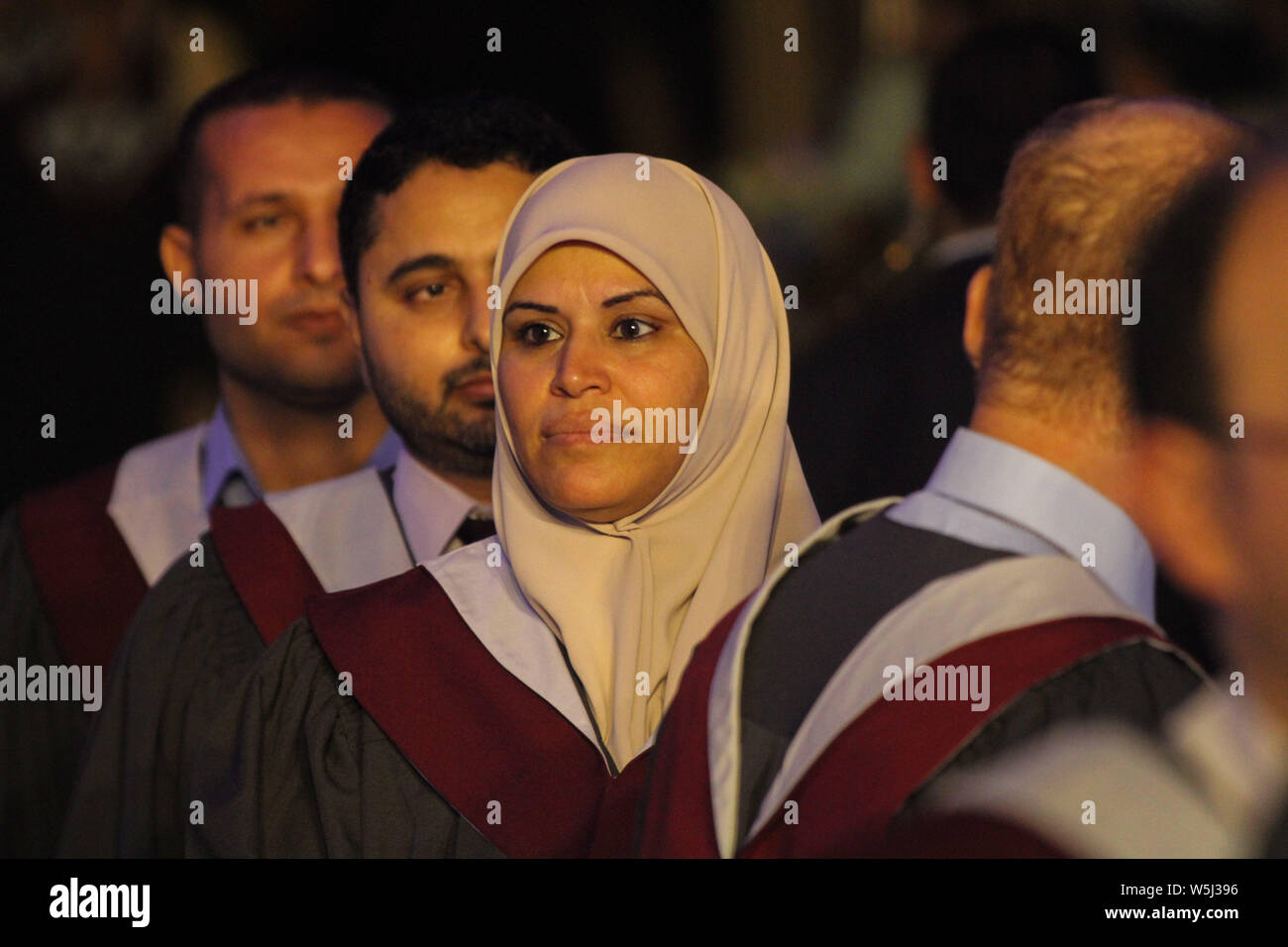 July 28, 2019: Gaza, Palestine. 29 July 2019. The University College of ...