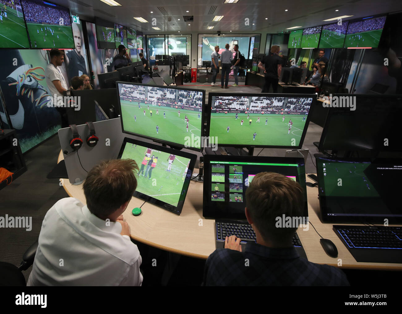 General view of the Premier League Productions VAR Hub at Stockley Park ...