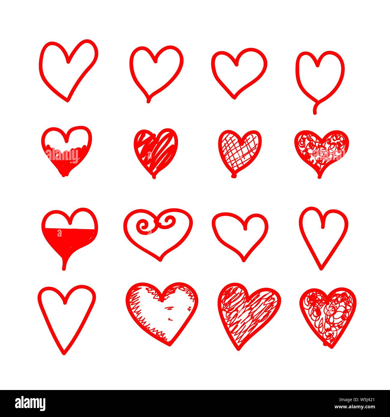 Hand drawn heart Stock Vector Image & Art - Alamy