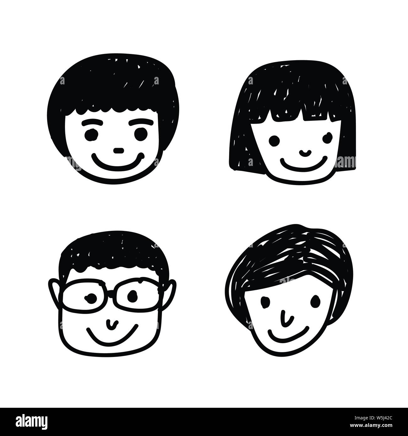 doodle people icon Stock Vector Image & Art - Alamy