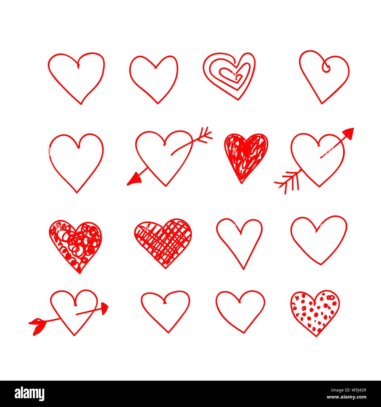 Hand drawn heart Stock Vector Image & Art - Alamy