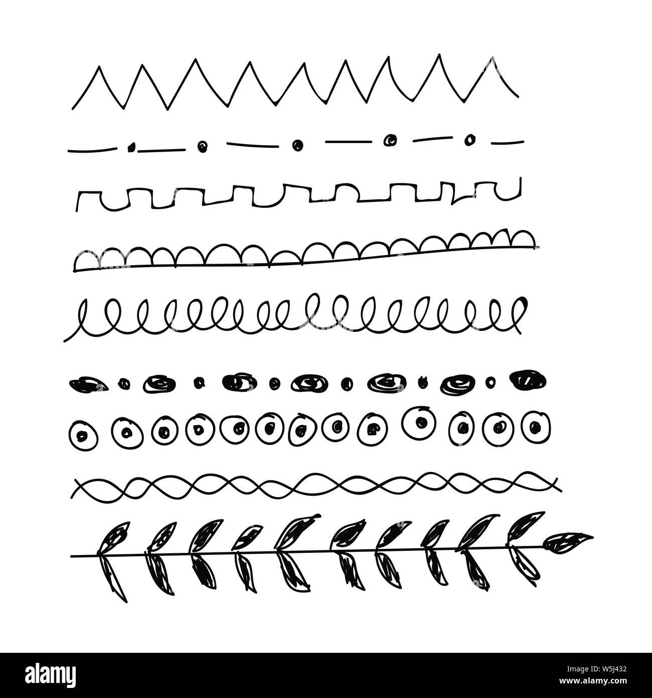 Hand drawn line border Stock Vector Image & Art - Alamy