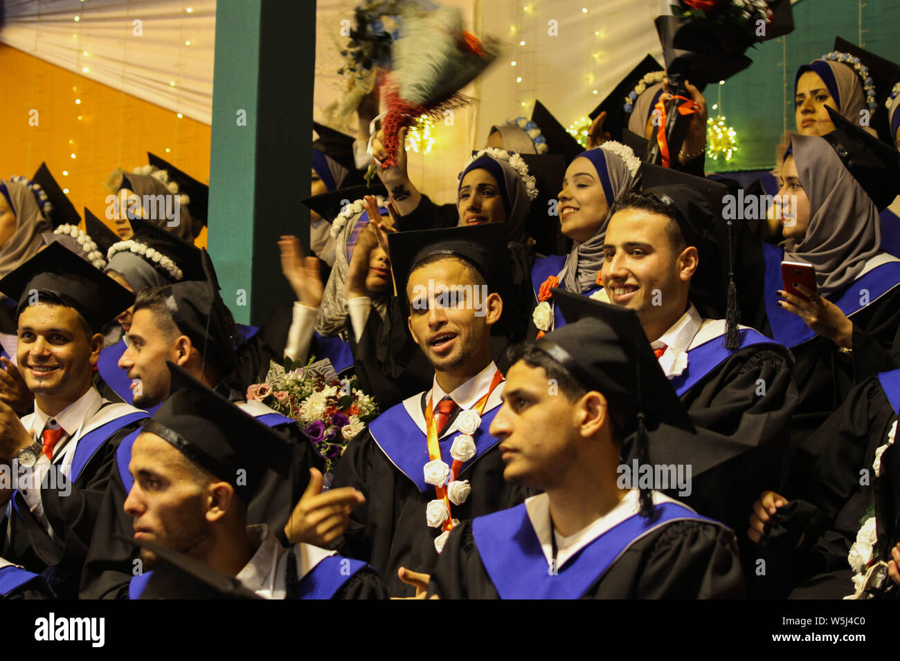 July 28, 2019: Gaza, Palestine. 29 July 2019. The University College of ...