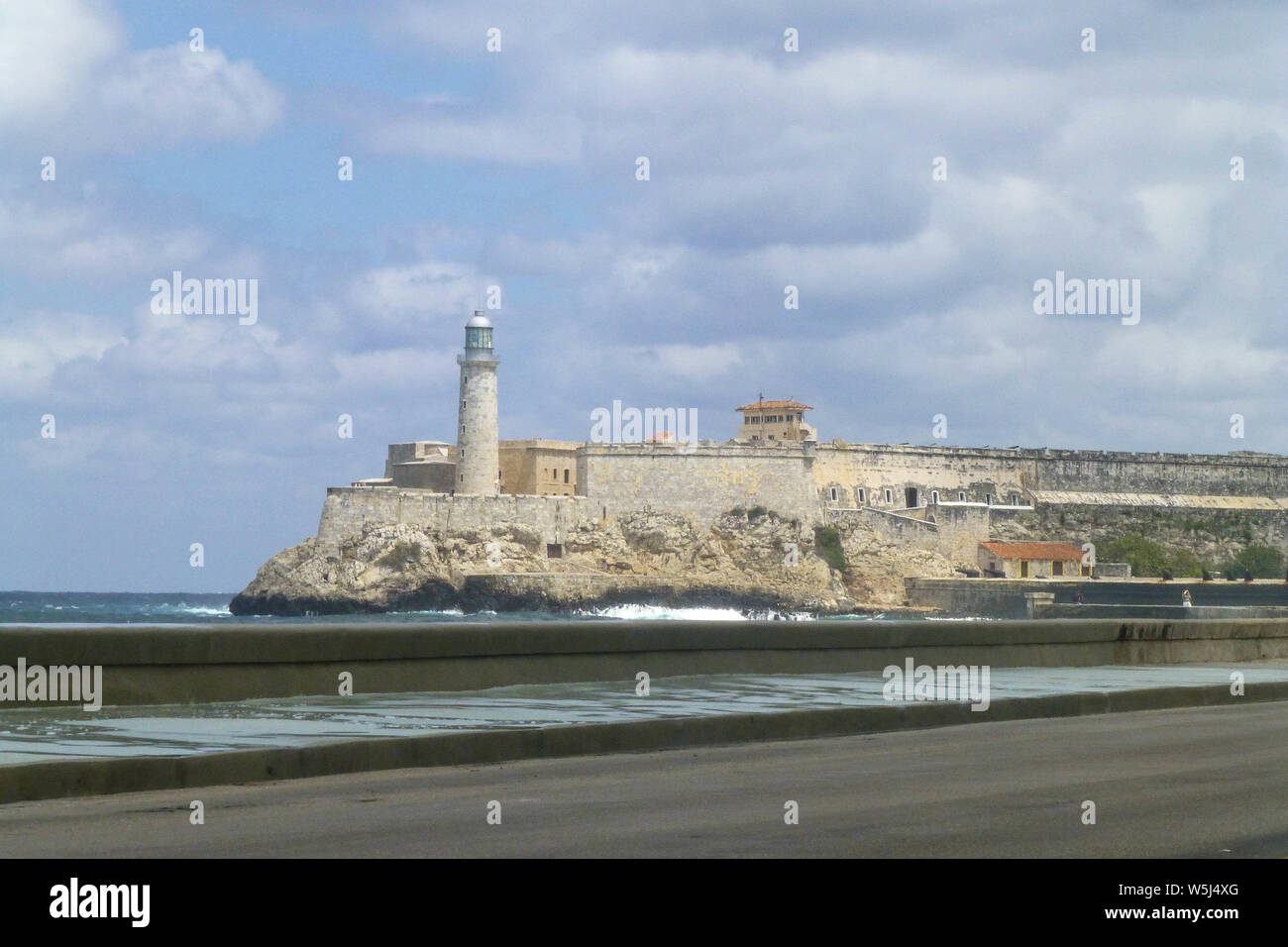 Light house on rocks Havana Cuba Stock Photo - Alamy