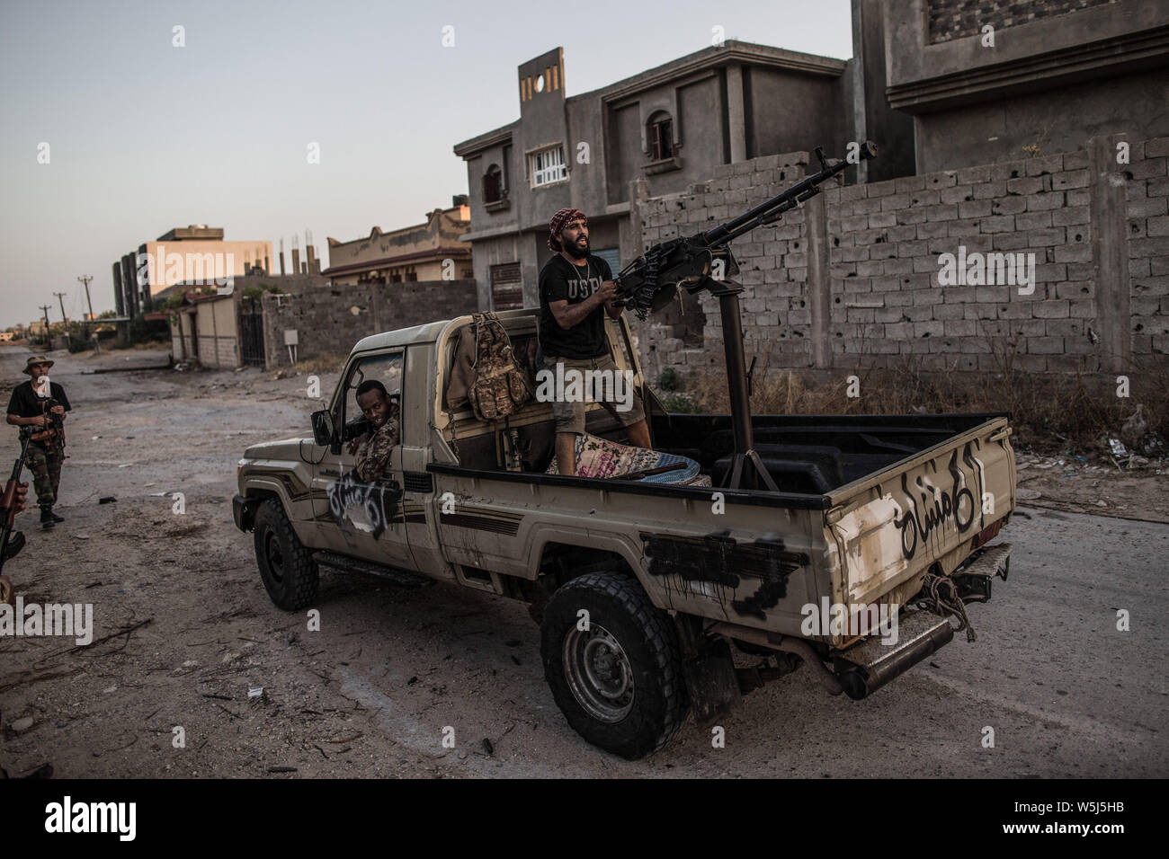 Tripoli, Libya. 29th July, 2019. Fighters of Libya's UN-backed ...