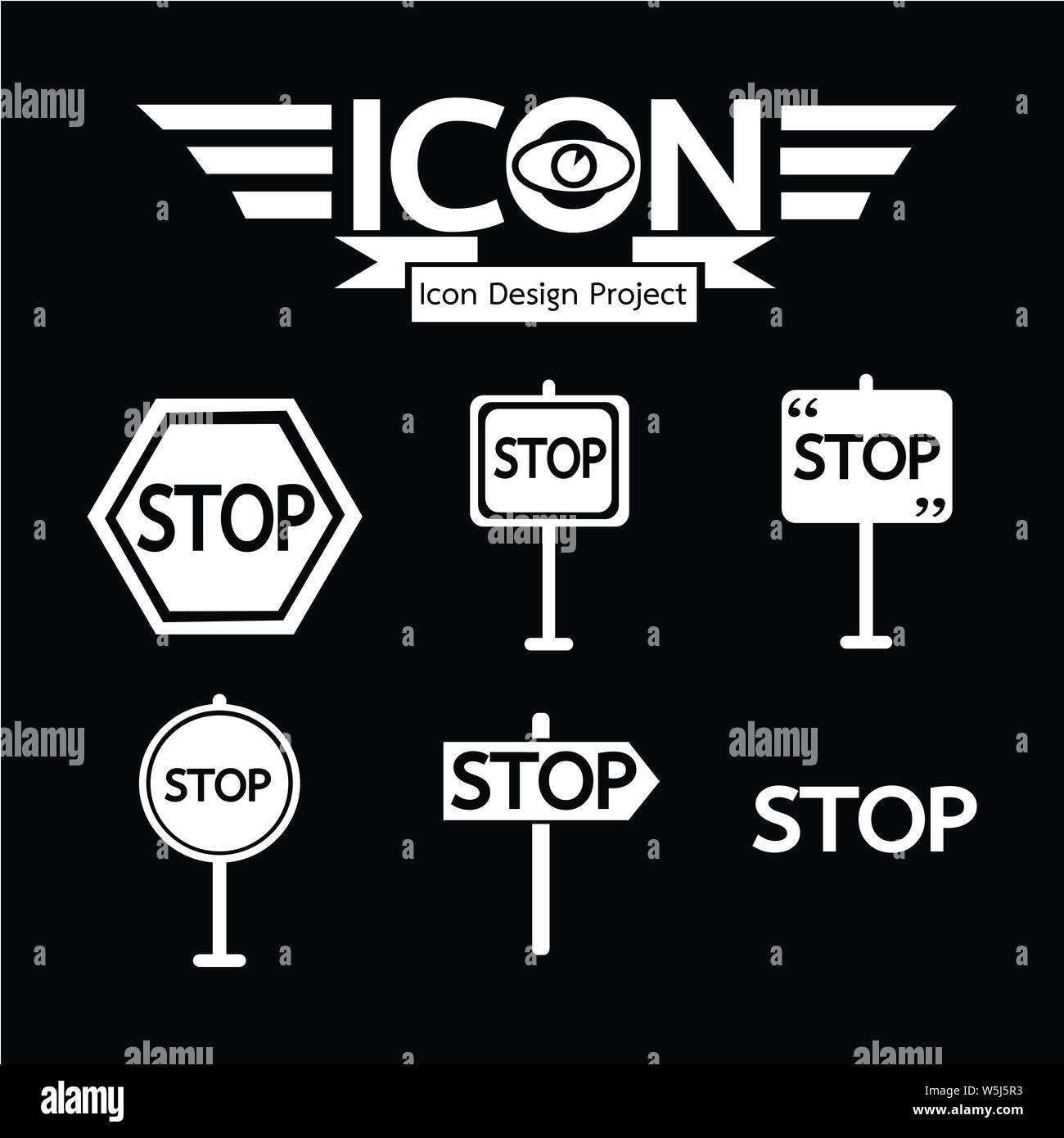 Stop Sign Icon Stock Vector Image & Art - Alamy