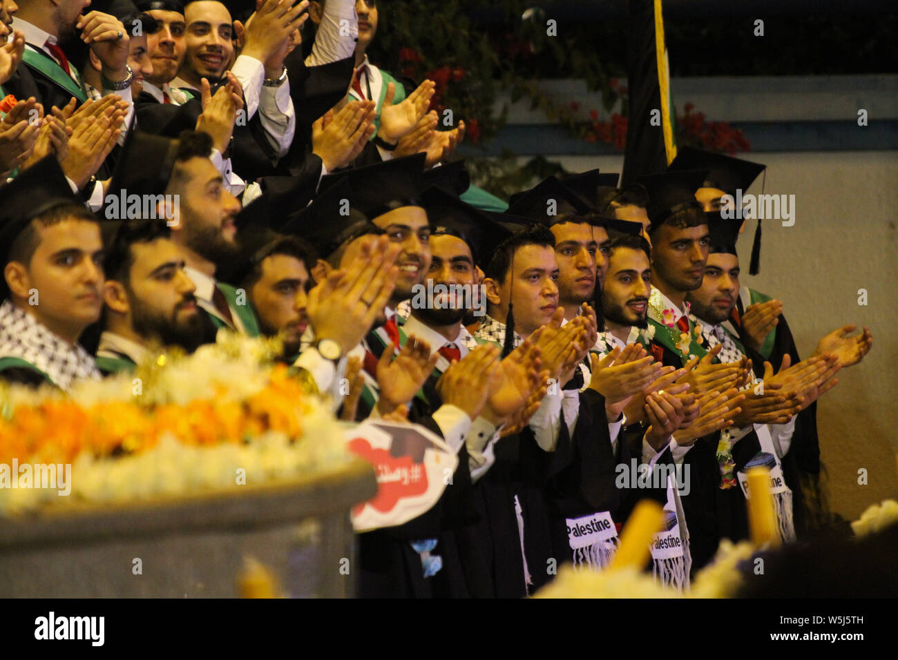 July 28, 2019: Gaza, Palestine. 29 July 2019. The University College of ...