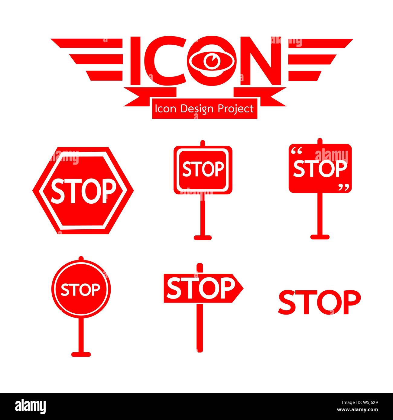 Stop Sign Icon Stock Vector Image & Art - Alamy