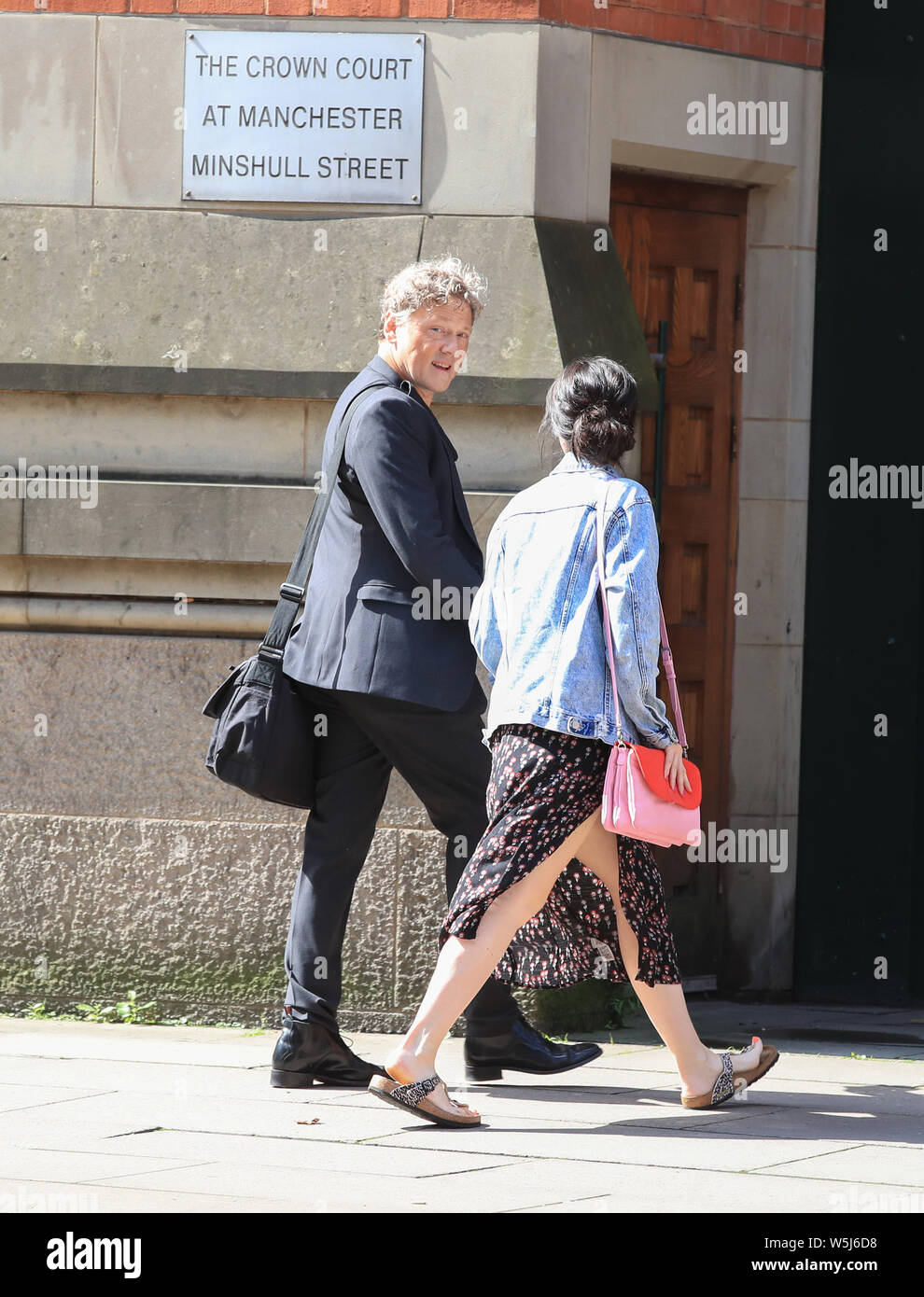 Emmerdale actor Mark Jordon and his partner Laura Norton arrive at ...