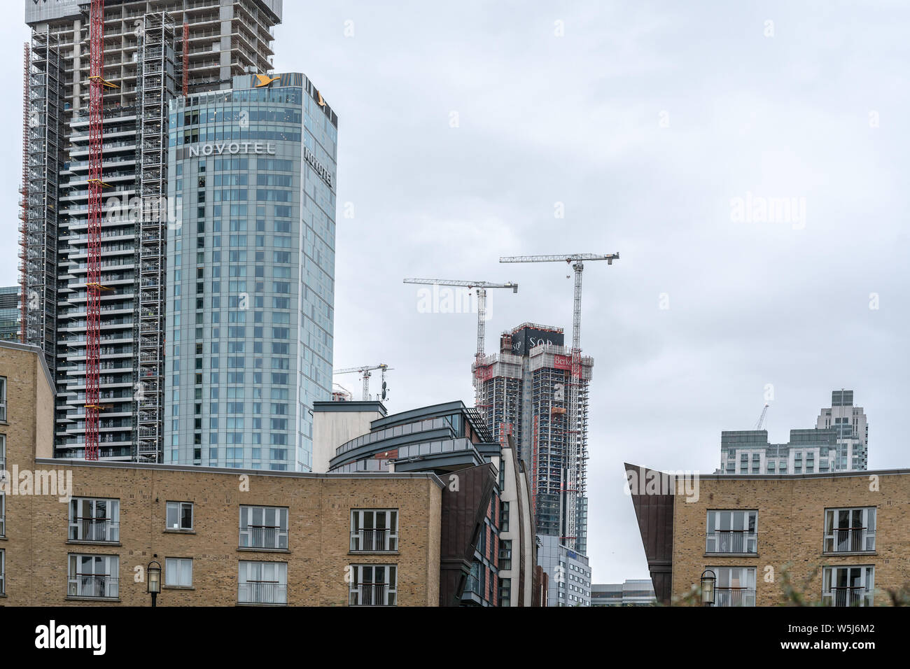 London, UK - March 05, 2019: New homes and developments, modern ...