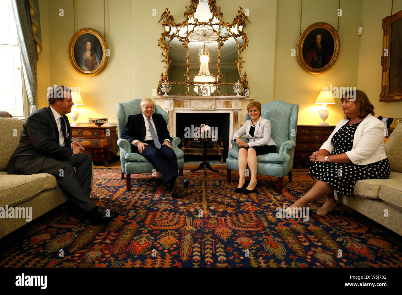 Scotland's First Minister Nicola Sturgeon with Prime Minister Boris ...